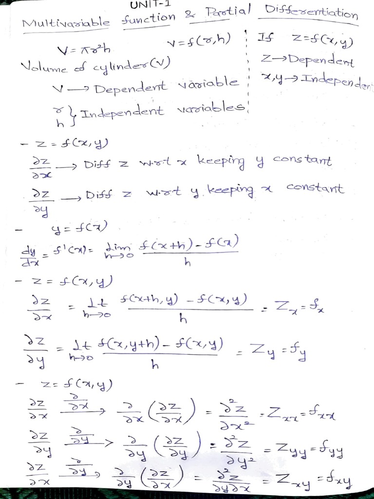 Partial Differentiation Calculus | PDF