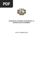 Kanuni Za Baraza La Wawakilishi Zanzibar | PDF