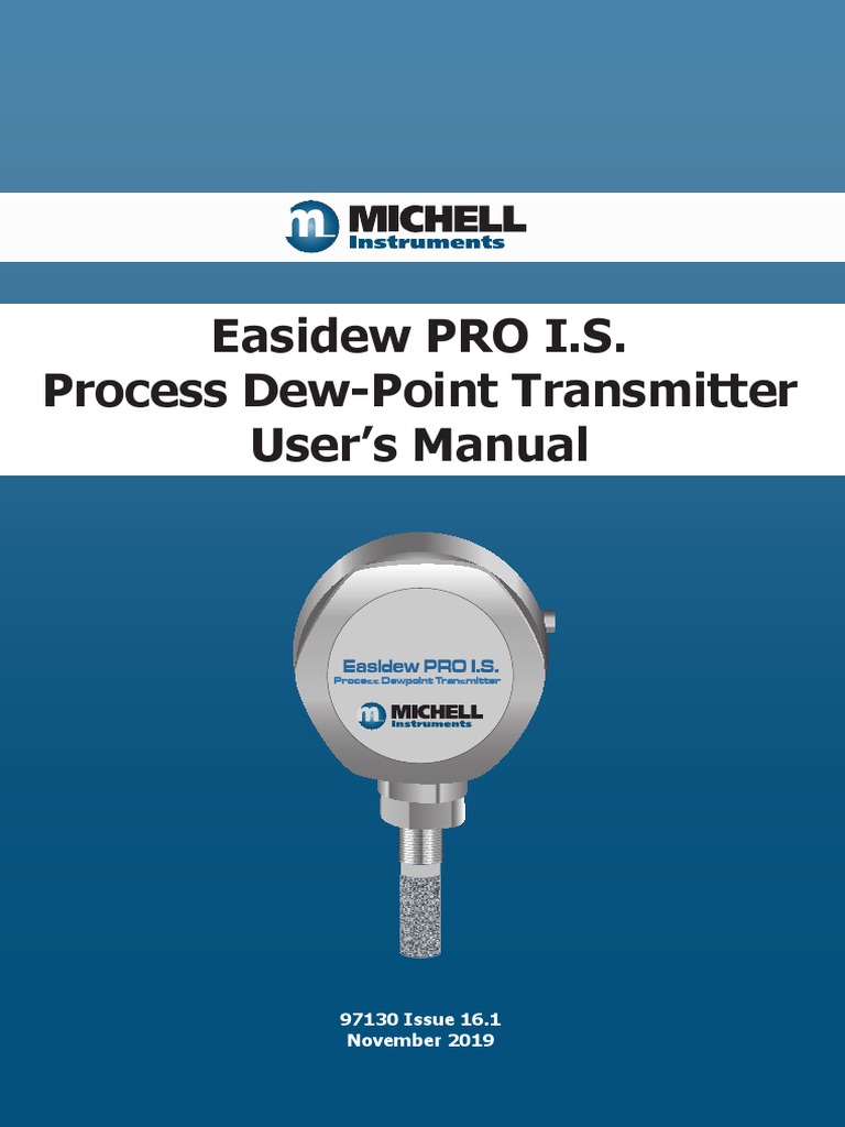 Easidew PRO I.S. Process Dew-Point Transmitter User's Manual | PDF ...