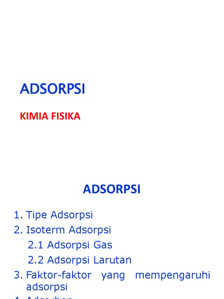 Tipe dan Isoterm Adsorpsi dalam Kimia | PDF | Seni | Sains & Matematika
