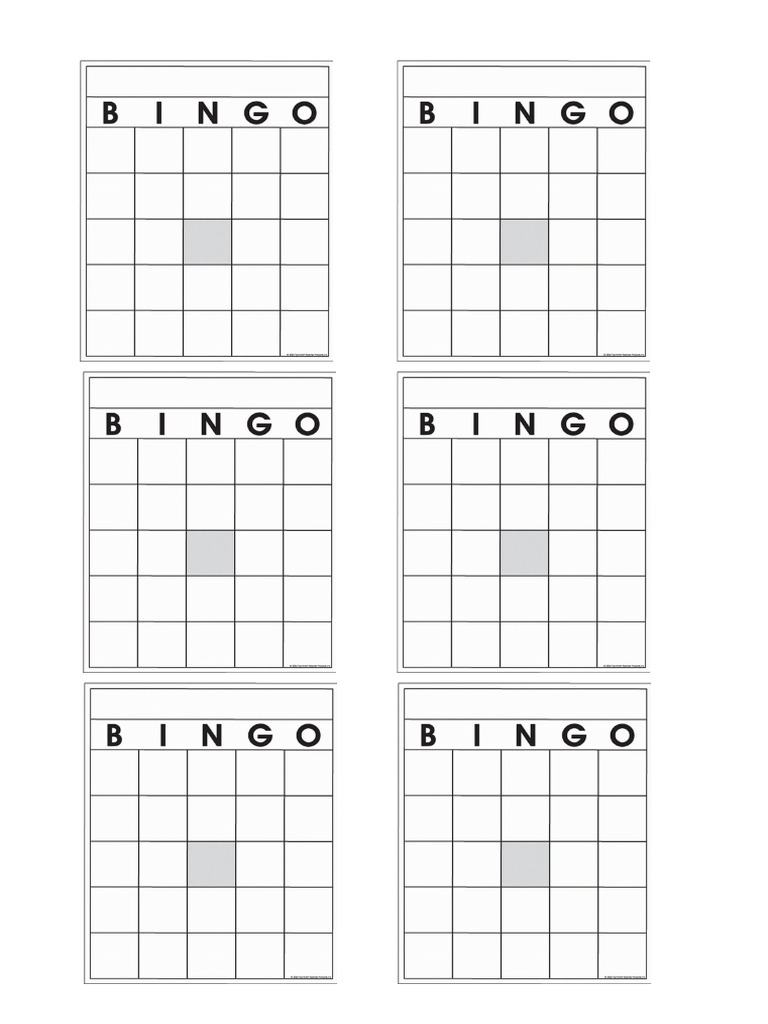Bingo Template Mini Games | PDF