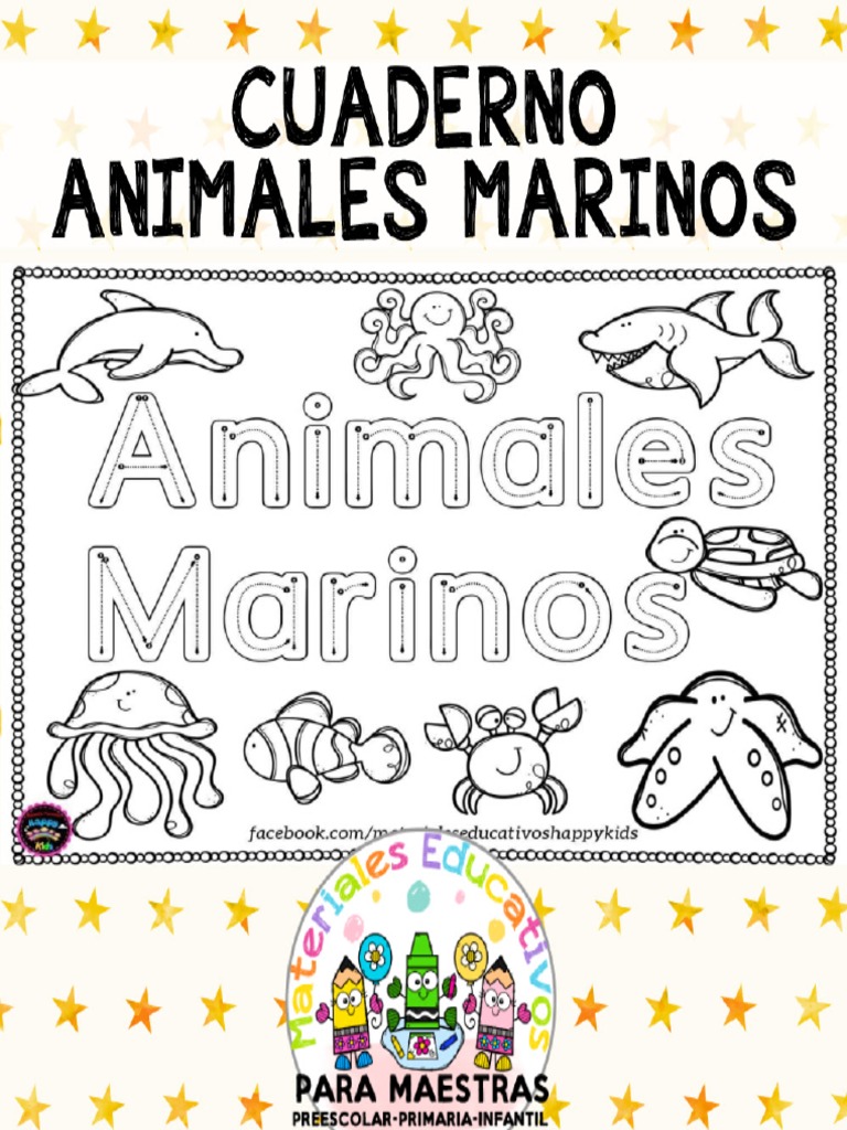 Cuaderno para Trabajar Animales Marinos Recopilado Por Materiales ...