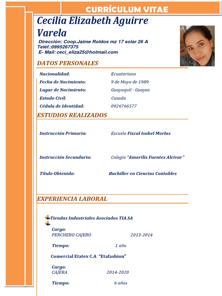 Curriculum Cecilia | PDF