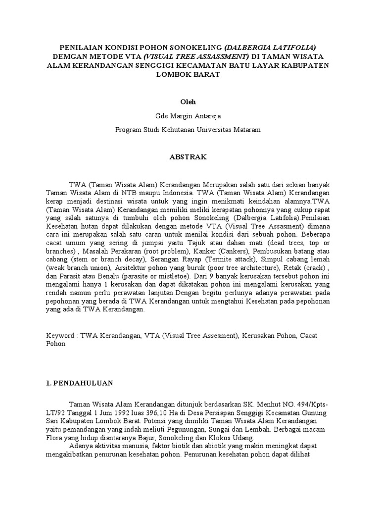 Laporan Praktikum Perlintan Kelas B Gde Margin Antareja C1L020040 | PDF