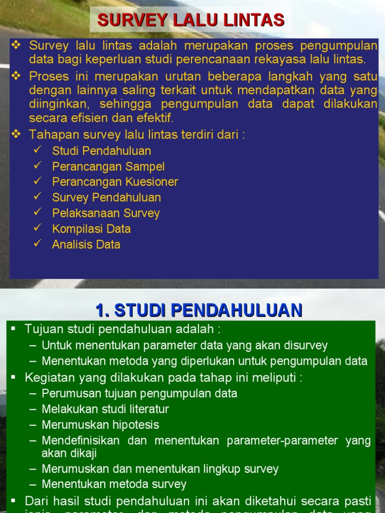 Kuliah-3 Survey Lalu Lintas | PDF