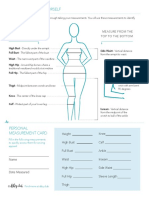 Women Body Measurement Chart Sewing | PDF