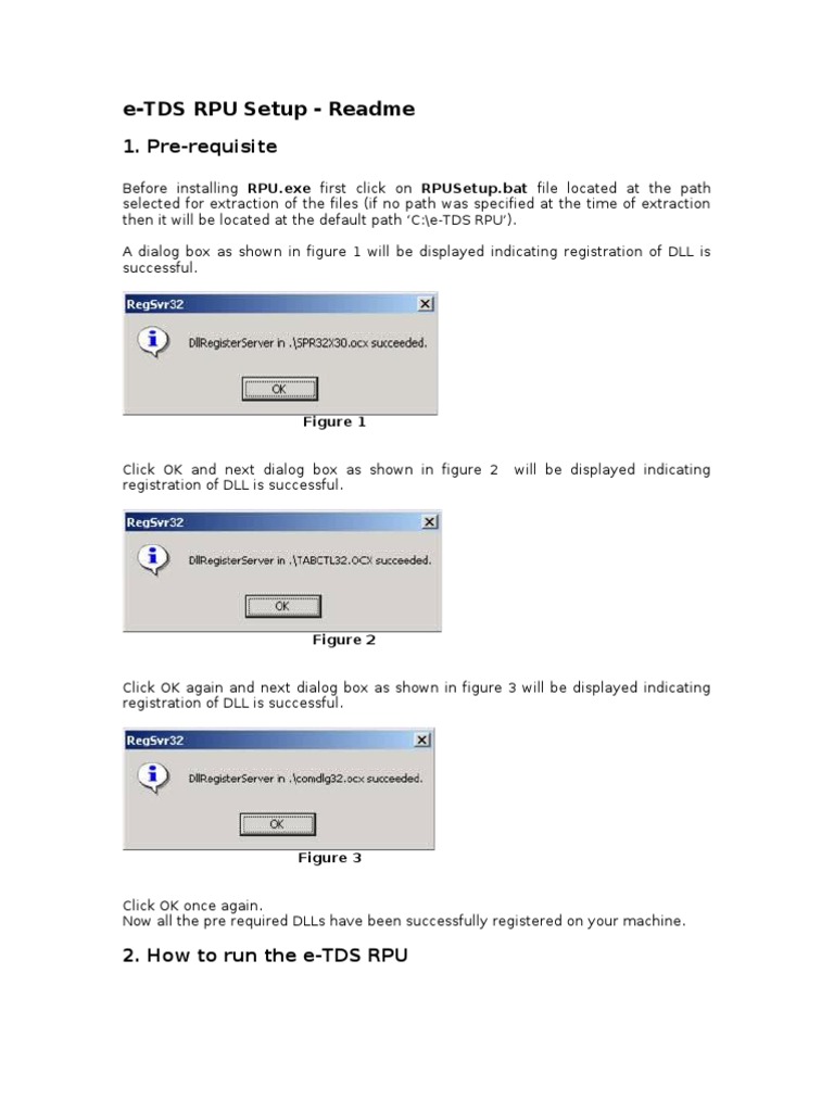 E-TDS RPU Setup Readme | PDF | Computer Architecture | Microsoft Software