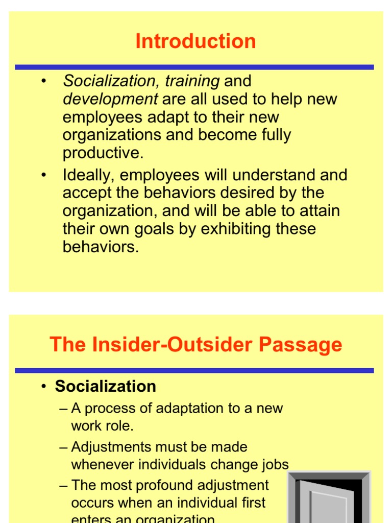 Socializing, Orienting, and Developing Employees | PDF | Socialization ...