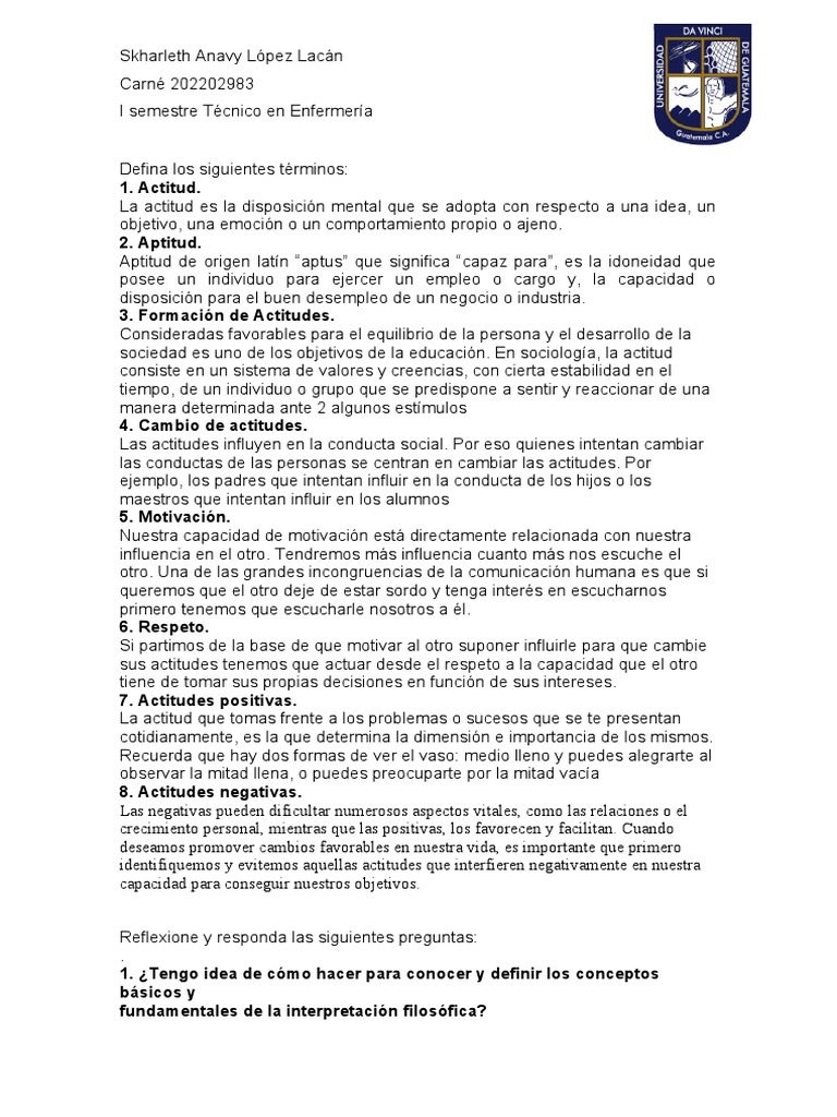 Actitudes: Definición y Cambios | PDF | Actitud (psicología ...
