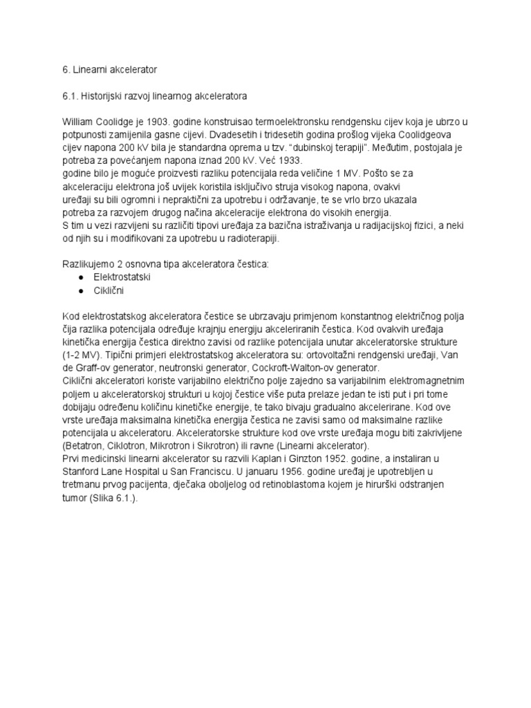 Linearni Akcelerator | PDF