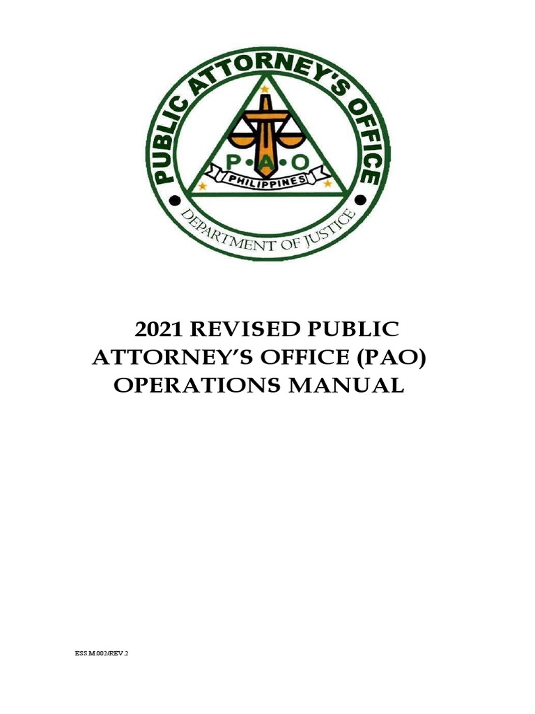 2021 REVISED PAO OPERATIONS MANUAL FINAL - English Version | PDF ...