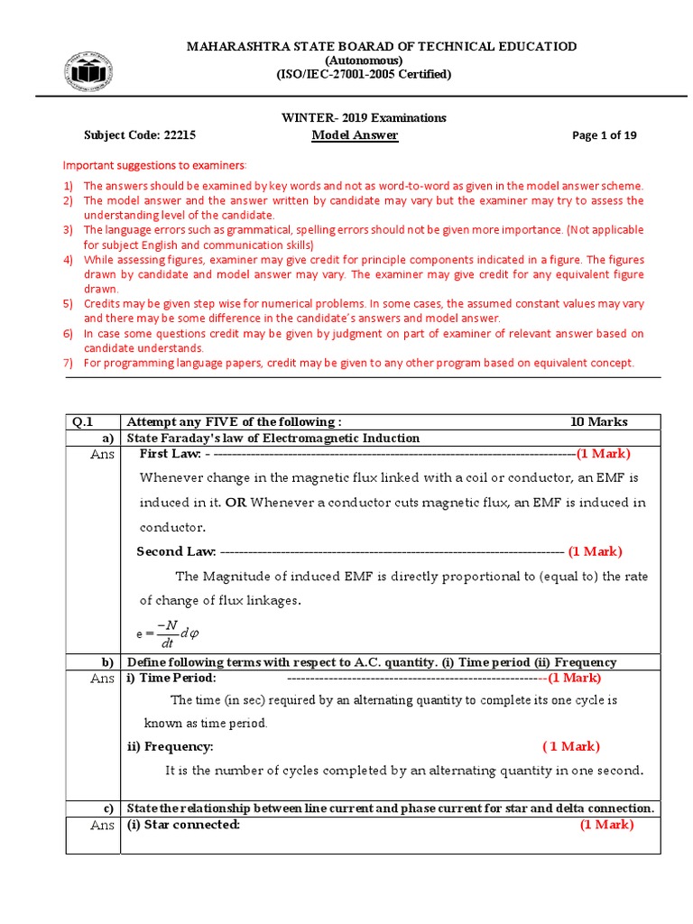 2019 Winter Model Answer Paper (Msbte Study Resources) 2022-06 ...