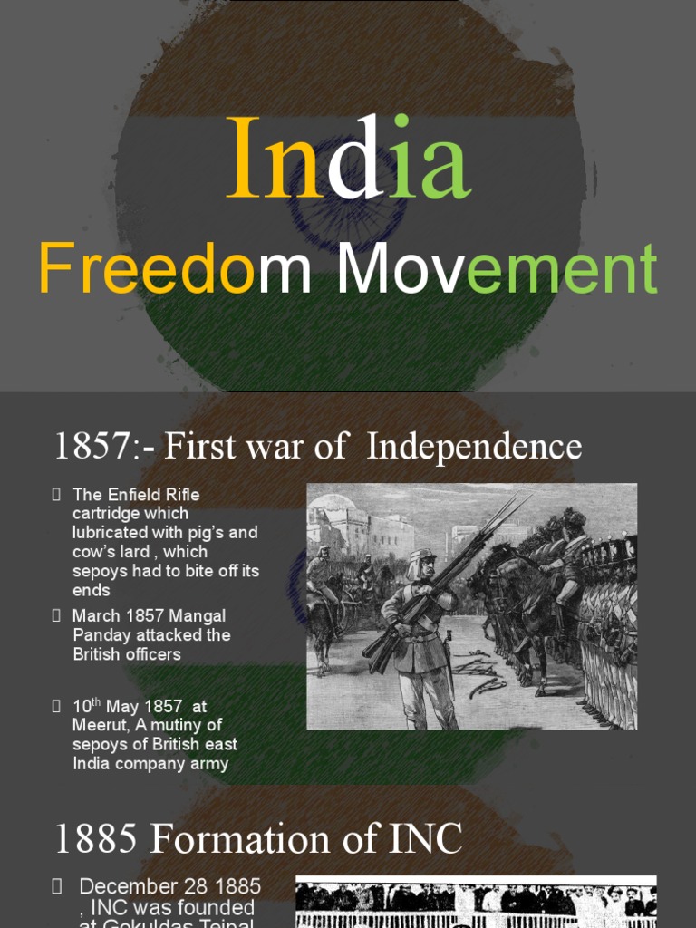 India Freedom Movement Presentation | PDF | British Raj | Indian ...