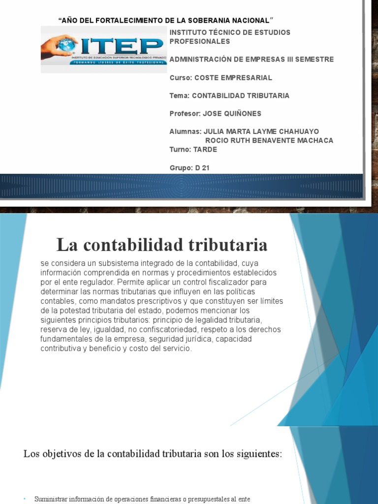 Contabilidad Tributaria | PDF | Impuestos | Contabilidad