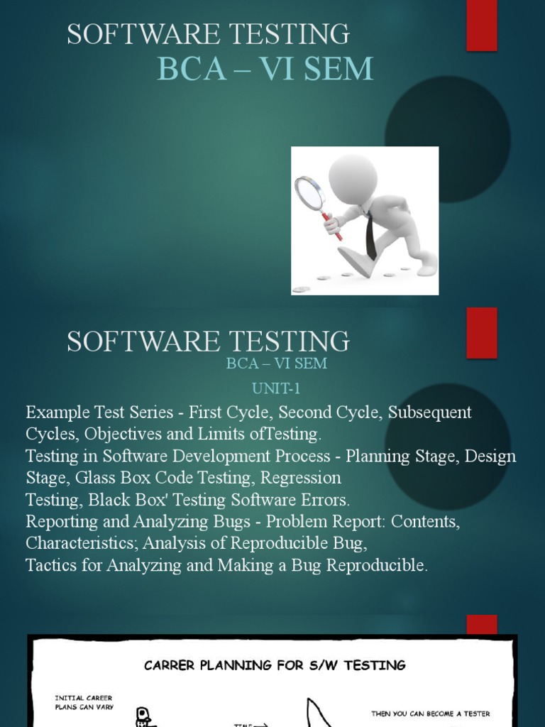 Bca Vi Sem Software Testing Pdf Software Testing Software Bug