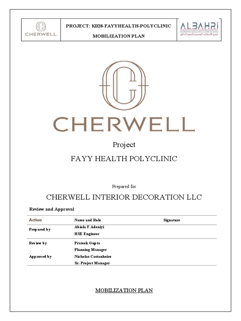 Site Mobilization-Plan | PDF | Project Management | Business