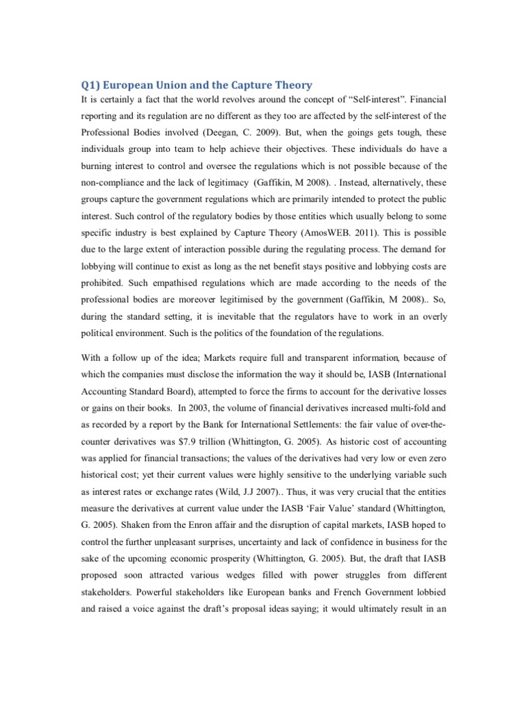 The Capture Theory Regulation | Goodwill (Accounting) | Accounting ...