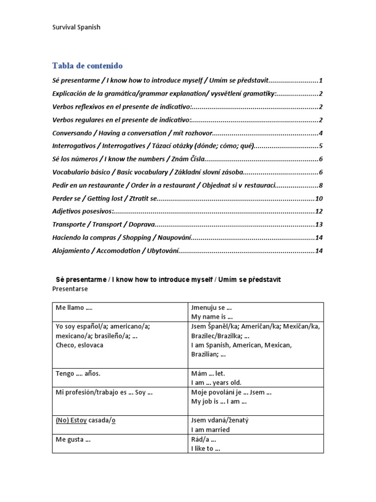Survival Spanish | PDF | Lingüística