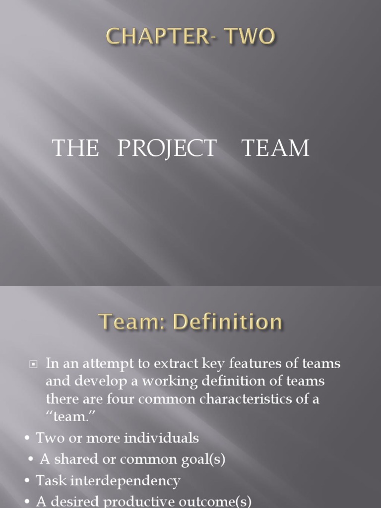 Understanding Project Team Dynamics | PDF | Behavioural Sciences ...