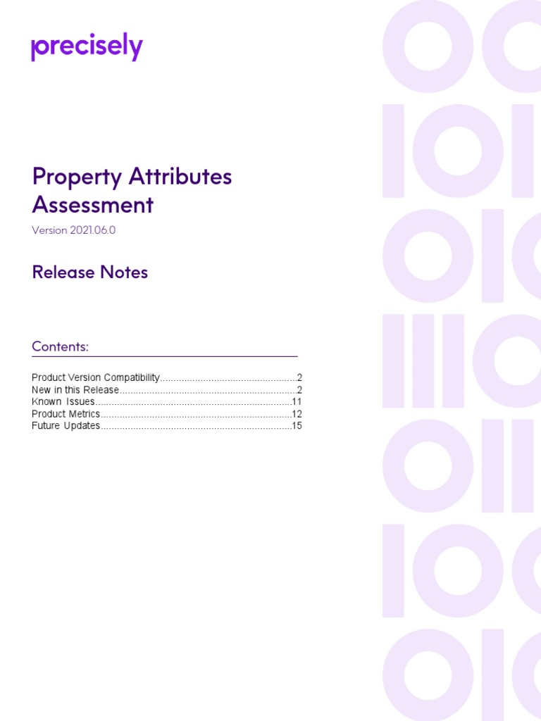 Property Attributes Assessment: Release Notes | PDF | Zip Code | Market ...