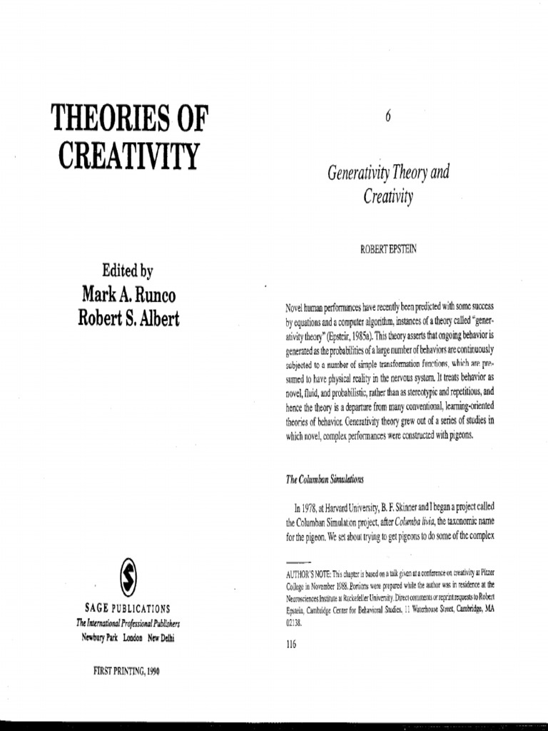 Epstein-Generativity Theory and Creativity-Theories of Creativity-1990 ...