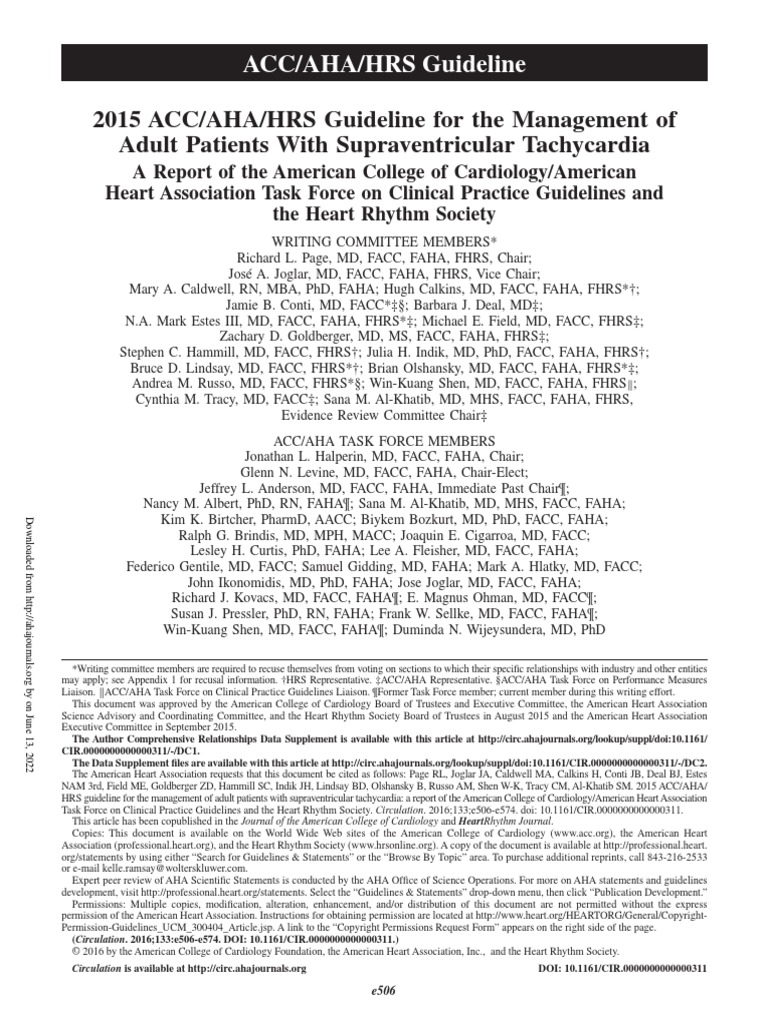 2015 ACC/AHA/HRS Guideline For The Management of Adult Patients With ...