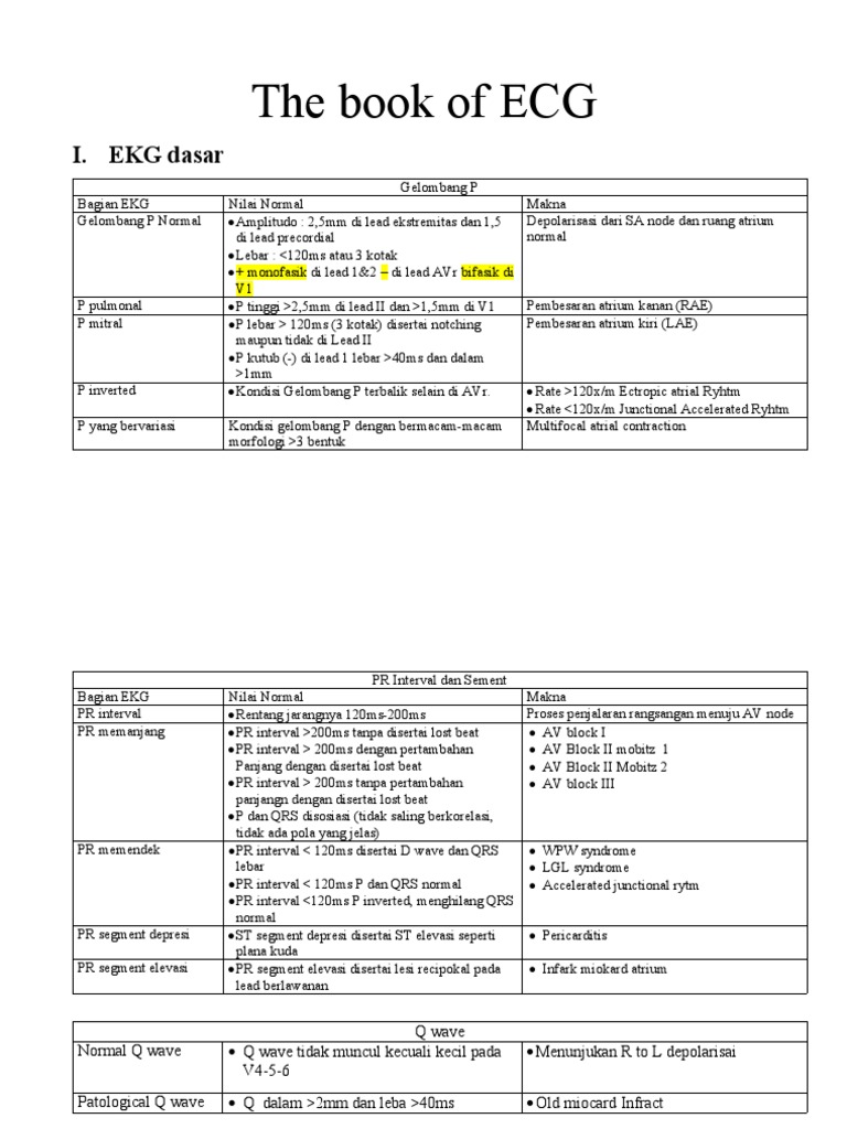 Panduan Lengkap Interpretasi EKG | PDF