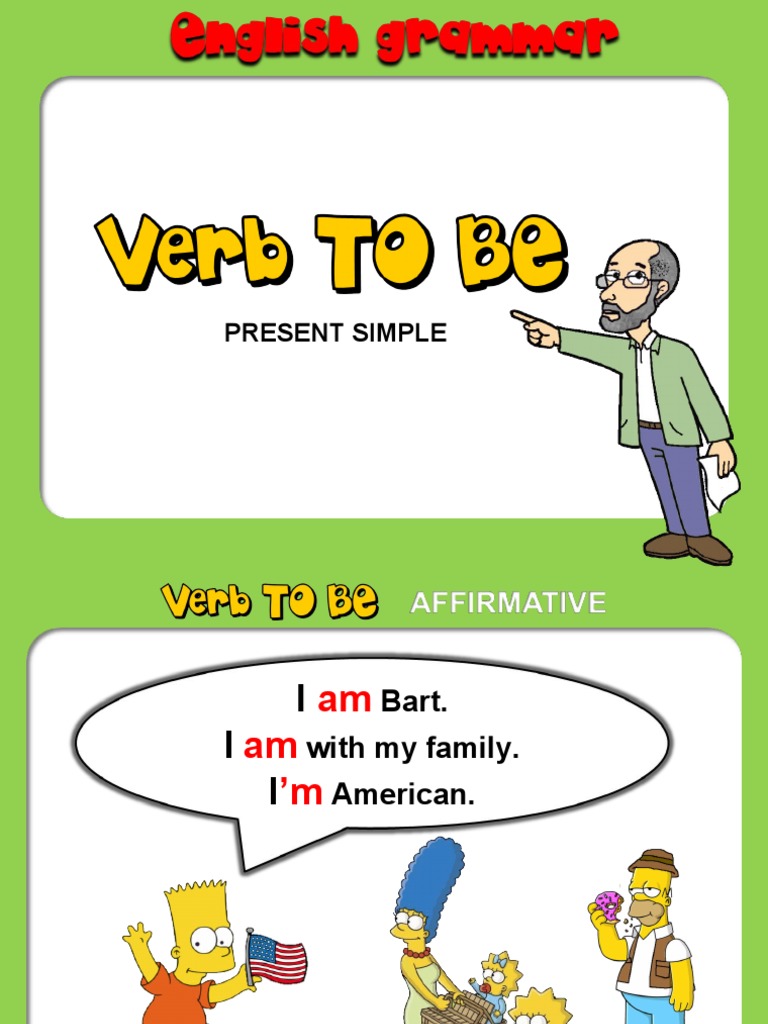 Verb To Be - Slides | PDF