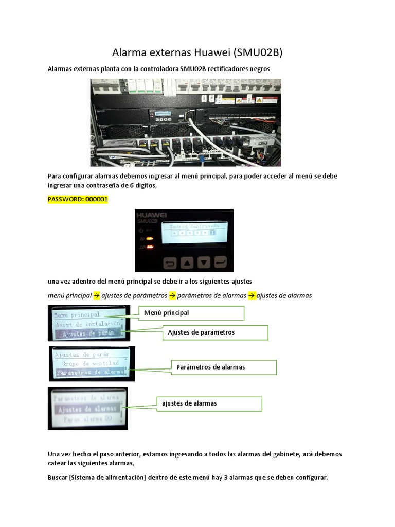 Alarmas Externas Huawei - SMU02B - Rect - Negros Rev 1 | PDF