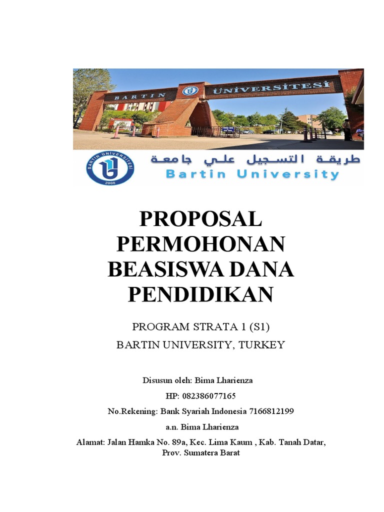 Proposal Permohonan Beasiswa Dana Pendidikan Baznas | PDF