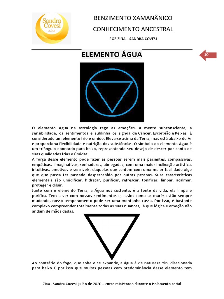 Apostila 4 Elementos AULA 3 - Elemento AGUA | PDF | Emoções | Comunicação