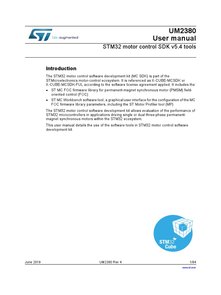 Um2380 stm32 Motor Control SDK v54 Tools Stmicroelectronics | PDF ...