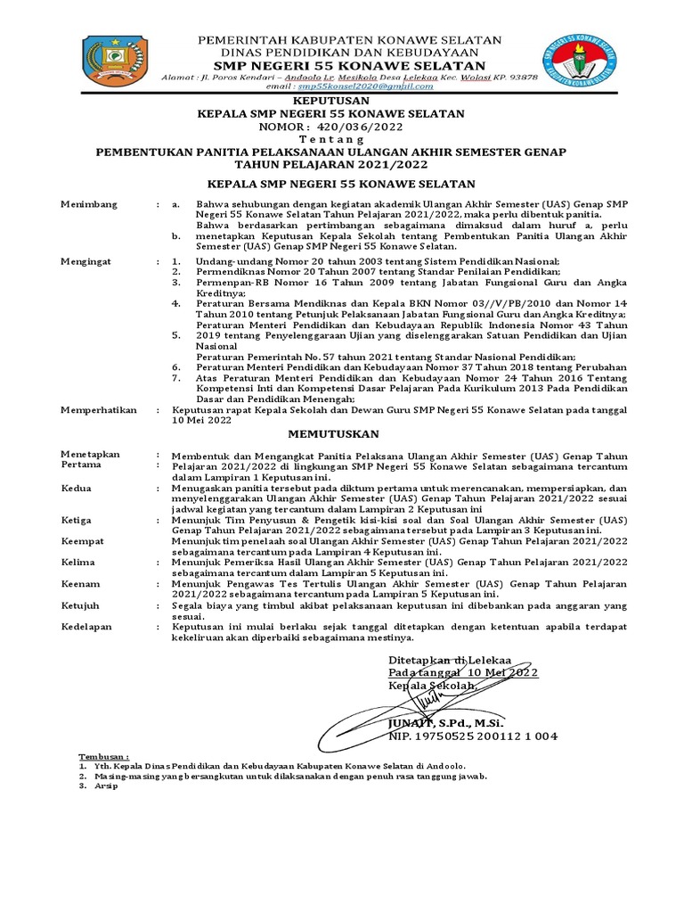 SK Uas Genap TP 2122-1 | PDF