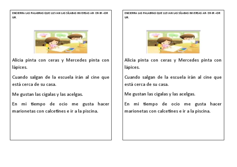 Texto Ar Er Ir or | PDF