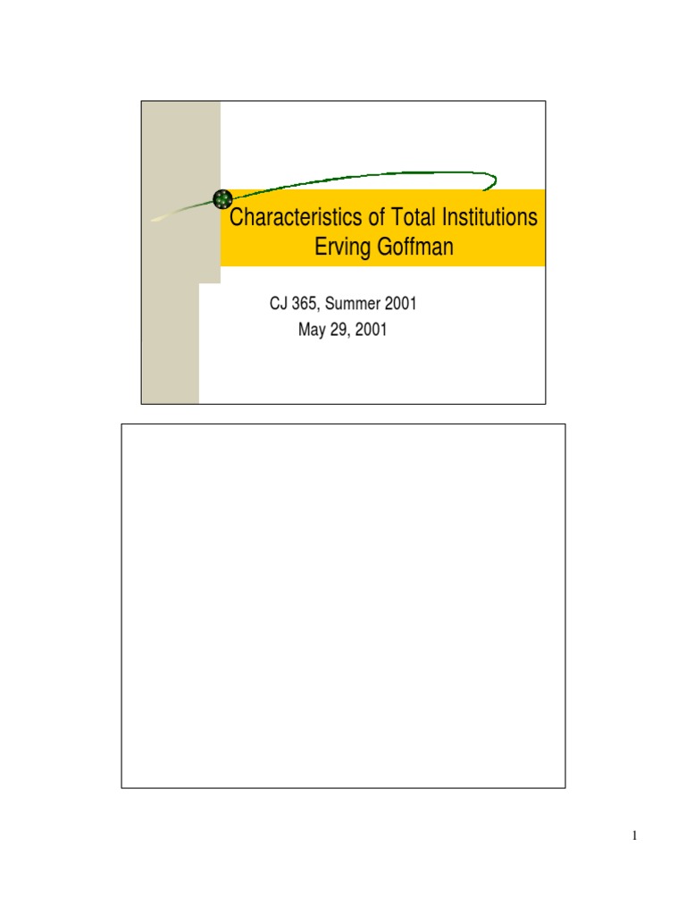 Characteristics of Total Institutions | PDF | Sociological Theories ...