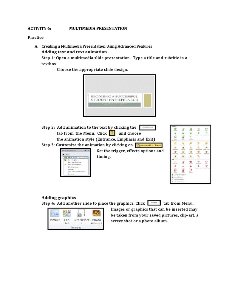 Activity No. 6 Multimedia Presentation | PDF | Hyperlink | Icon (Computing)