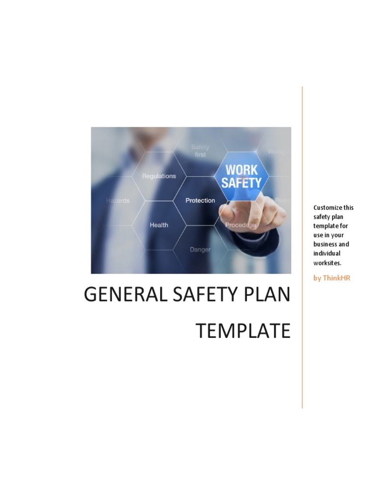 General Safety Plan Template: by Thinkhr | PDF | Occupational Safety And Health | Occupational ...