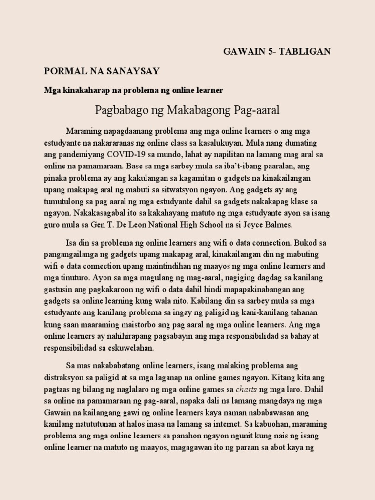 Gawain 5 - Tabligan | PDF