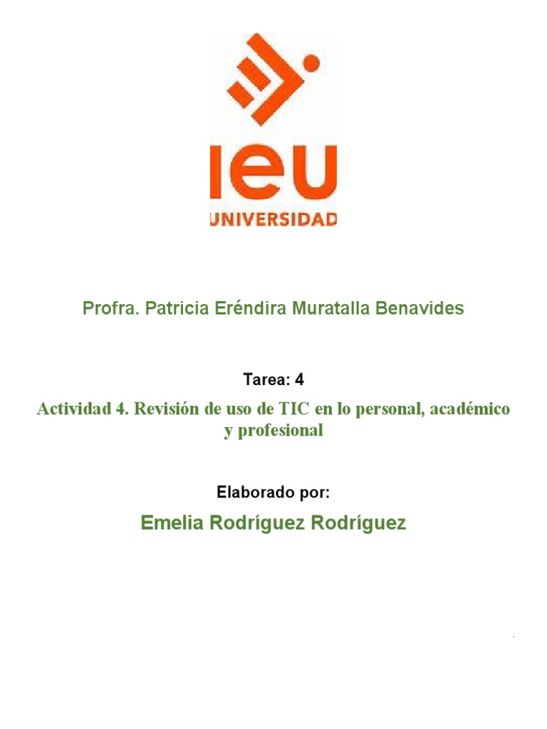 Uso de TIC en Vida Personal y Profesional | PDF