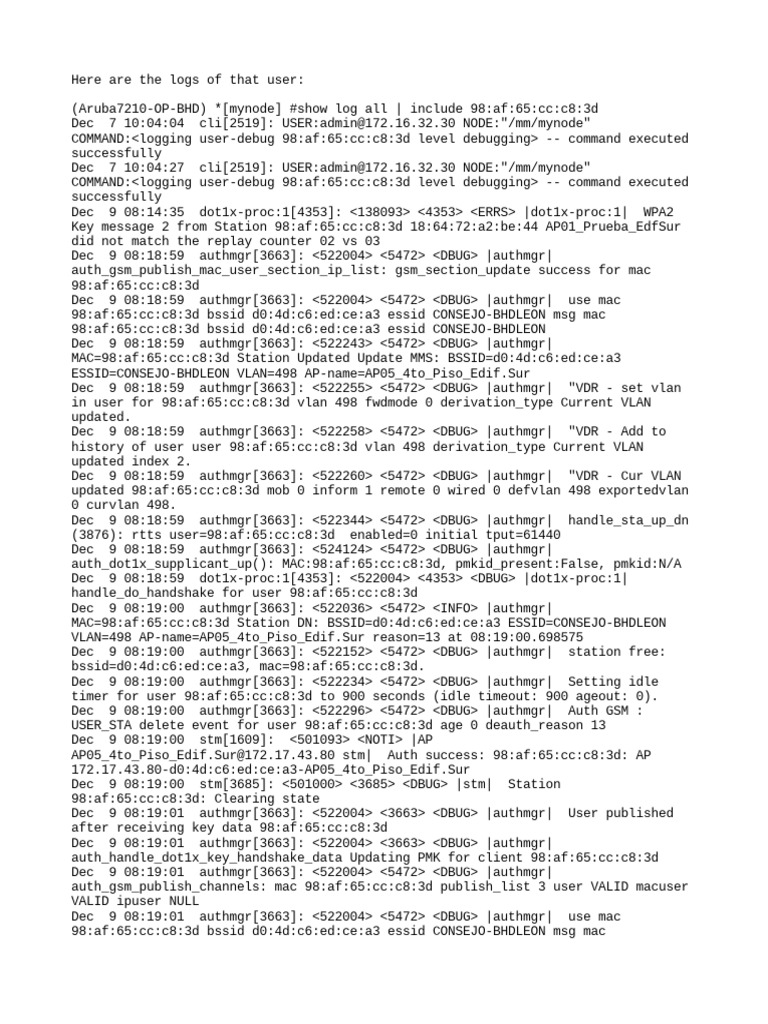 User Logs | PDF | Computer Networking | Network Architecture