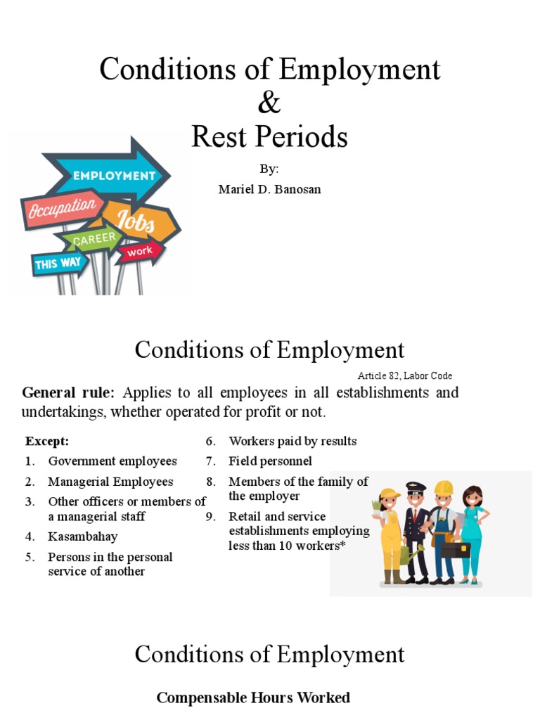 Conditions of Work-And-Rest Periods | PDF | Overtime | Employment