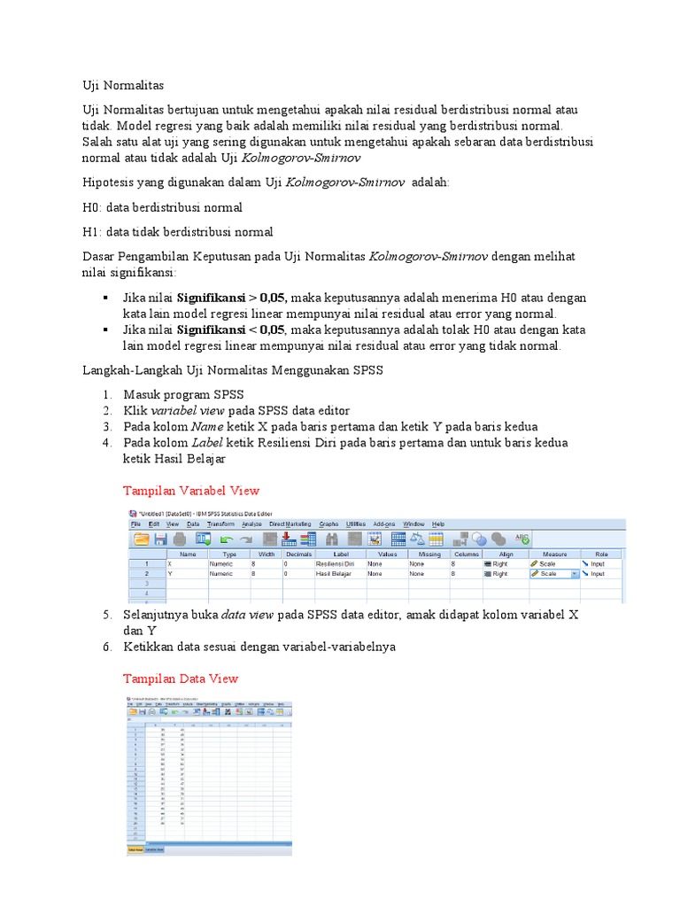 Uji Normalitas SPSS | PDF