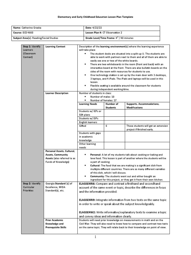 Civil War Reading Lesson | PDF | Educational Assessment | Reading ...