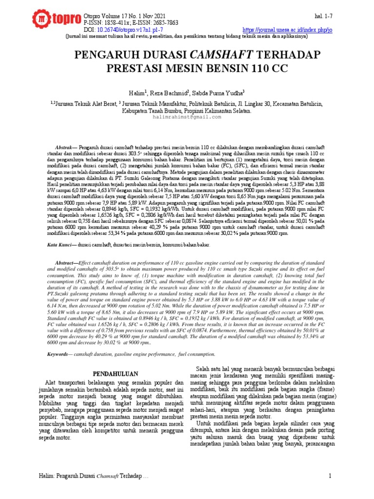 Bab 3 Camshaft | PDF