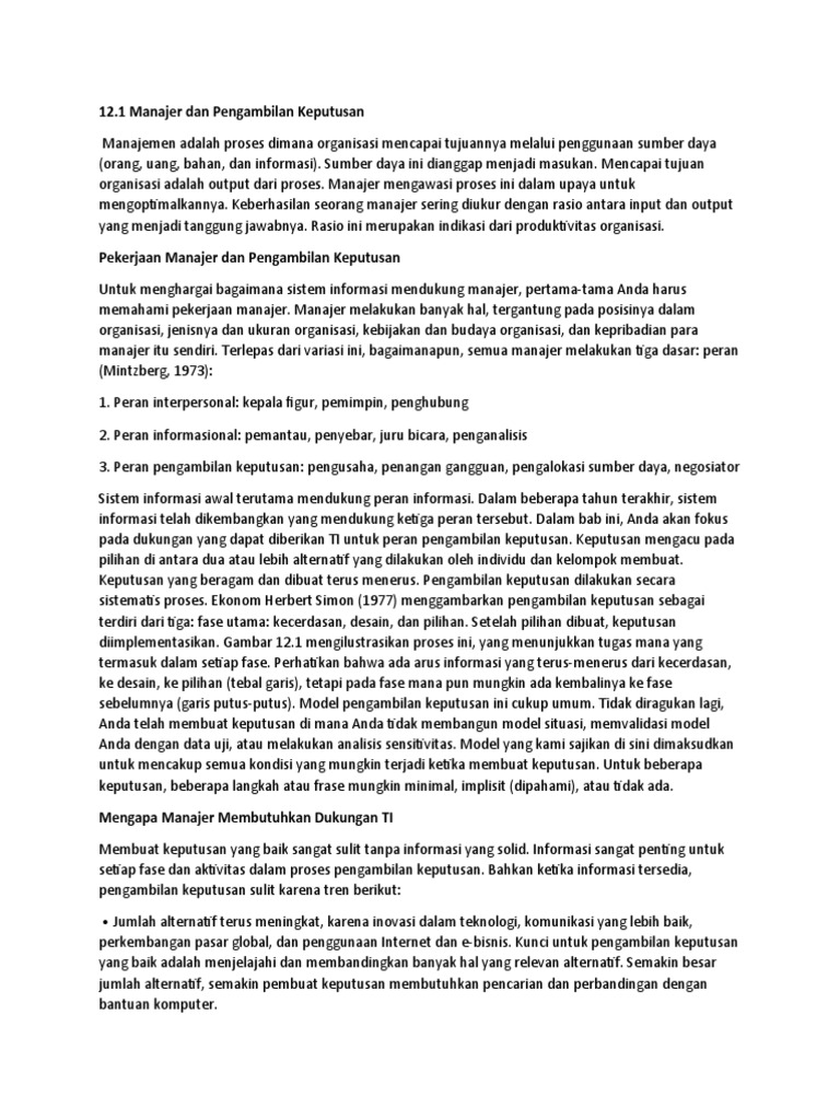 Resume TSI Chapter 12 | PDF