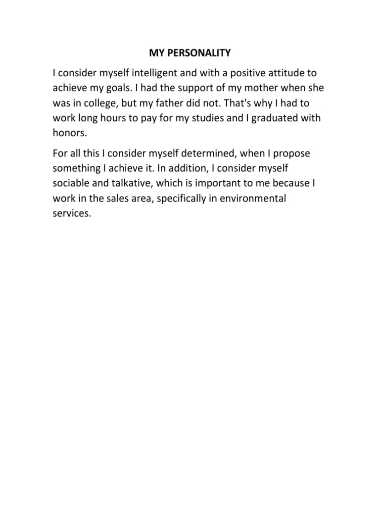 My Personality | PDF