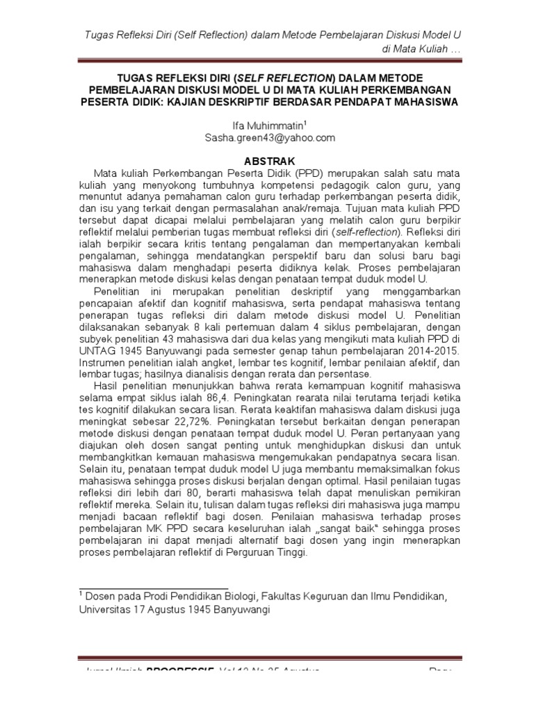 Adoc - Pub - Tugas Refleksi Diri Self Reflection Dalam Metode P | PDF