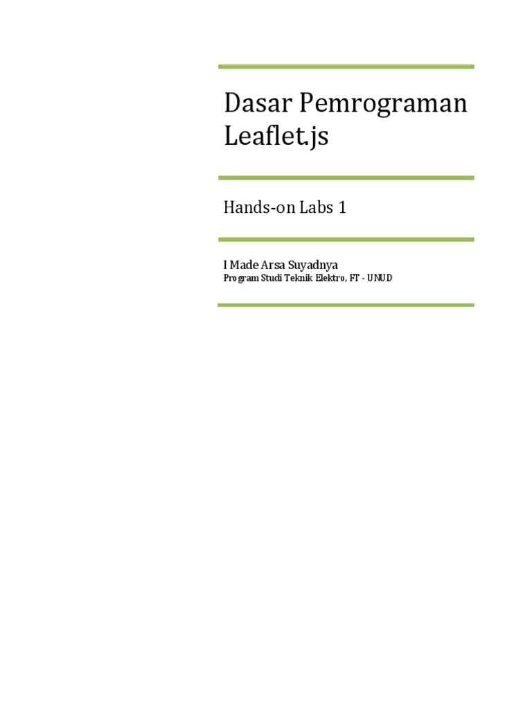 Modul 1 Dasar Pemrograman Leaflet | PDF