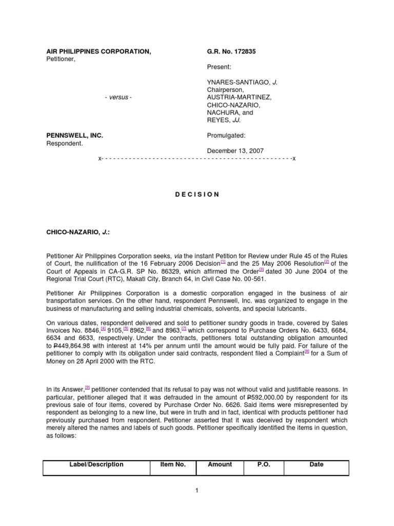 Air Philippines V Pennswell | PDF | Trade Secret | Discovery (Law)