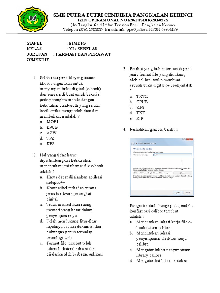 Soal Ujian Simdig Xi Semester 2 | PDF